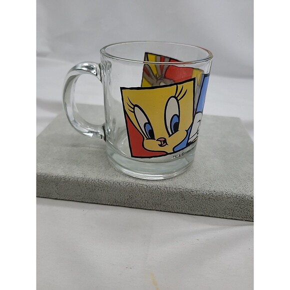 Unbranded | Kitchen | Vintage Looney Tunes Glass Mug Bugs Bunny Tweety ...